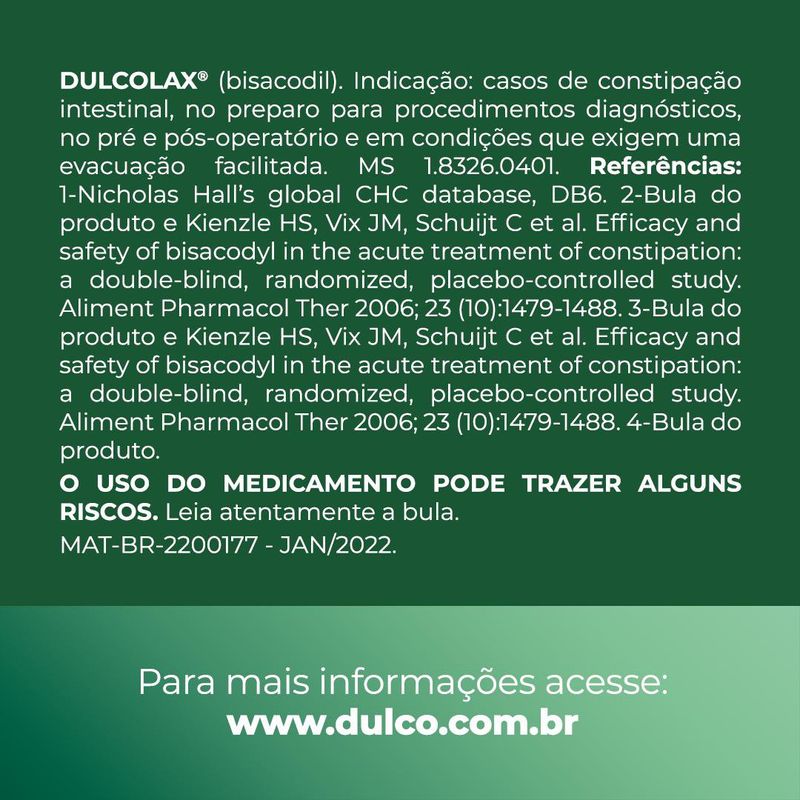 Dulcolax 5mg 20 Drageas
