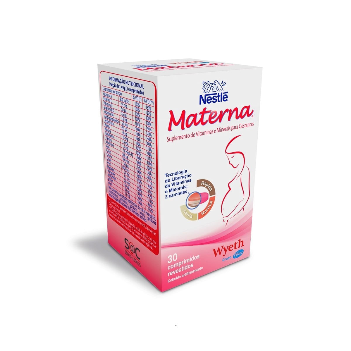 Materna Nestlé Com 30 Comprimidos