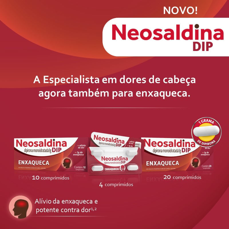 Neosaldina Dip 1g Com 10 Comprimidos