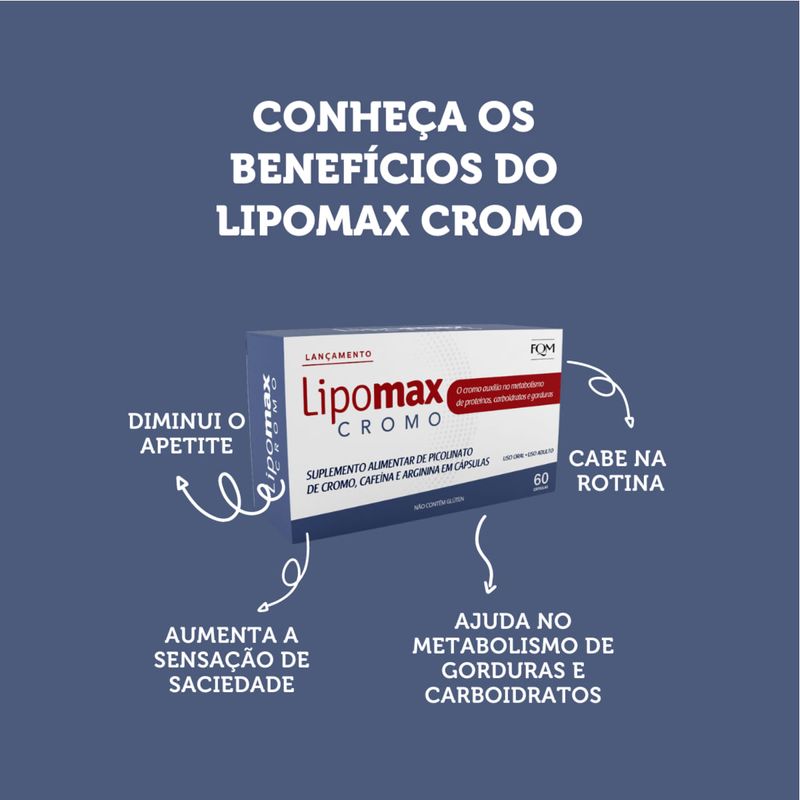 Lipomax Cromo Com 60 Capsulas