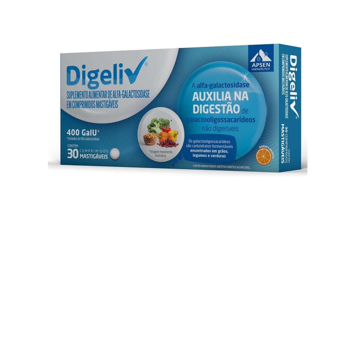 Digeliv 400gaiu Com 30 Comprimidos Mastigáveis