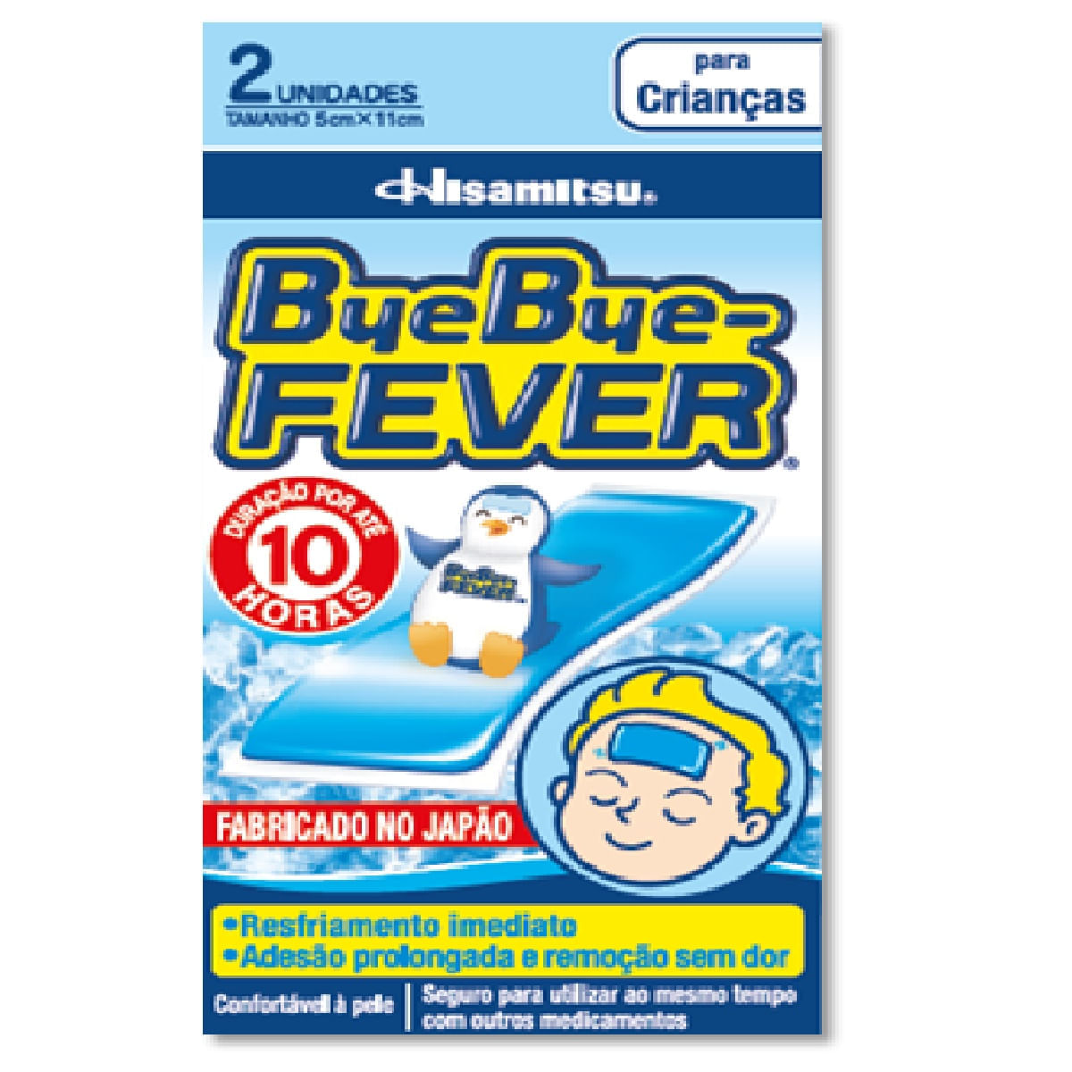 Bye Bye Fever Para Crianças Com 2 Adesivos