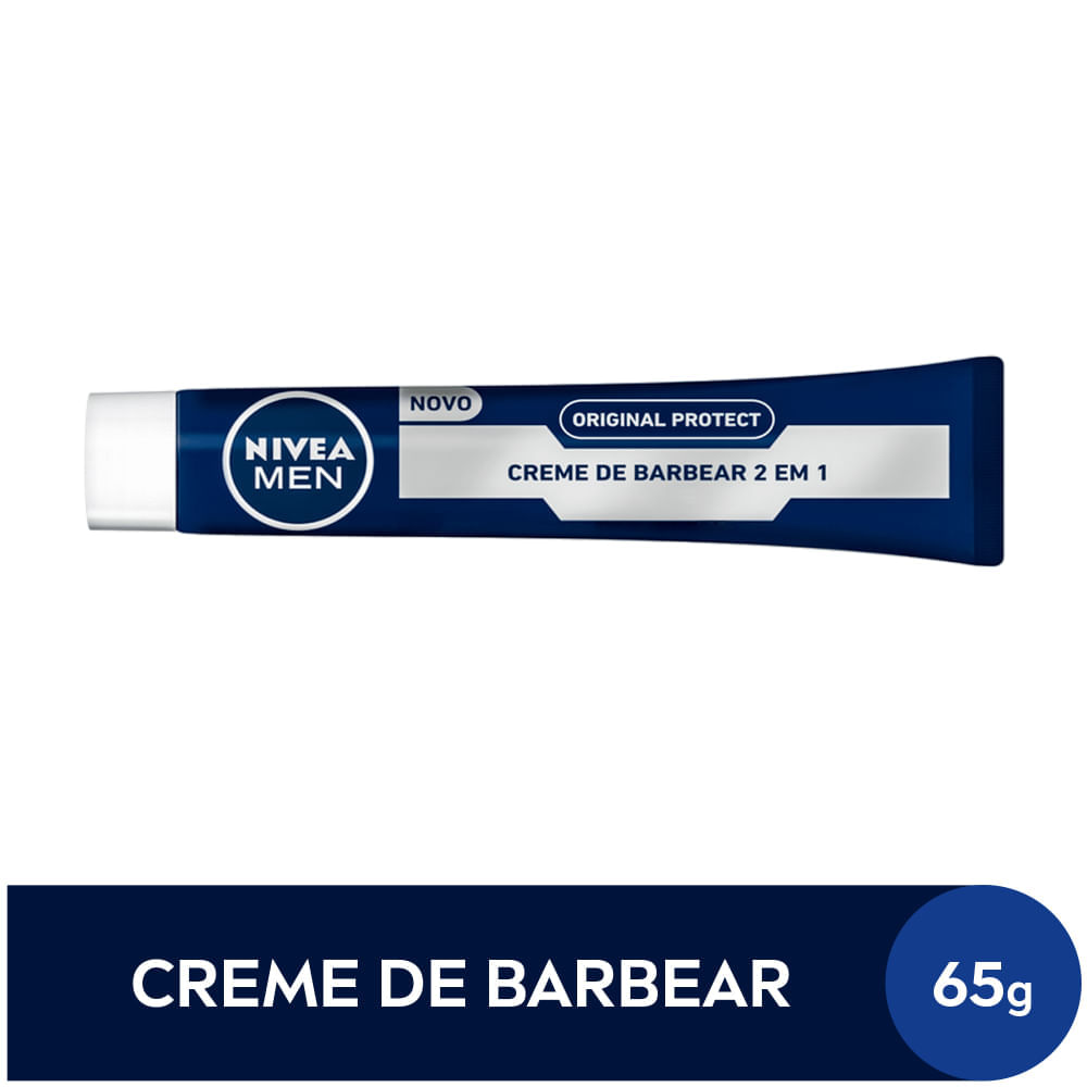 Creme de Barbear 2 em 1 Nívea Men Original Protect 65g