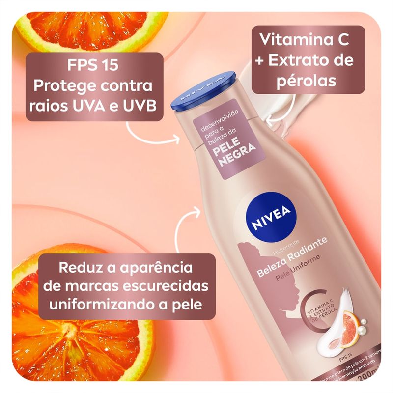 Hidratante Nivea Beleza Radiante Pele Uniforme Pele Negra 200ml