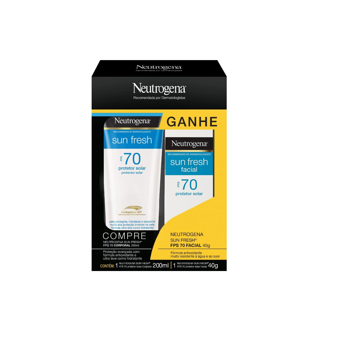 Protetor Solar Neutrogena Sun Fresh Fps70 200ml Ganhe Protetor Solar ...