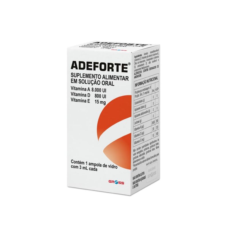 Adeforte Solução Oral 1 Ampola Com 3ml