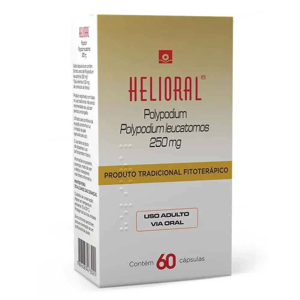 Helioral Polypodium Leucotomos 250mg 60 cápsulas
