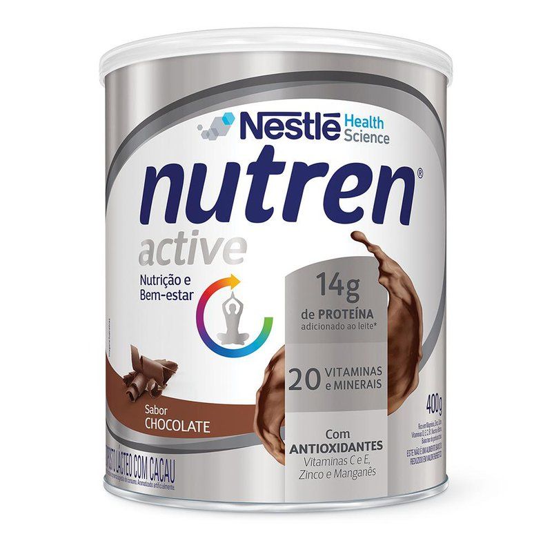 Nutren Active Suplemento Alimentar Chocolate Lata 400g