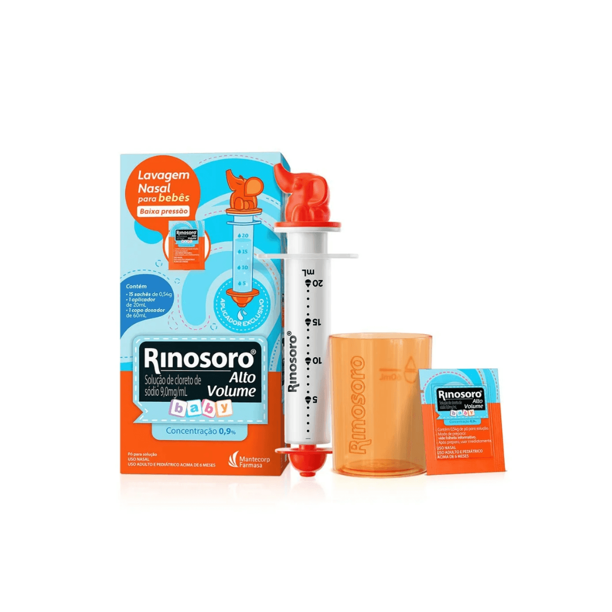 Rinosoro Alto Volume Baby Pó para Solução 15 Sachês