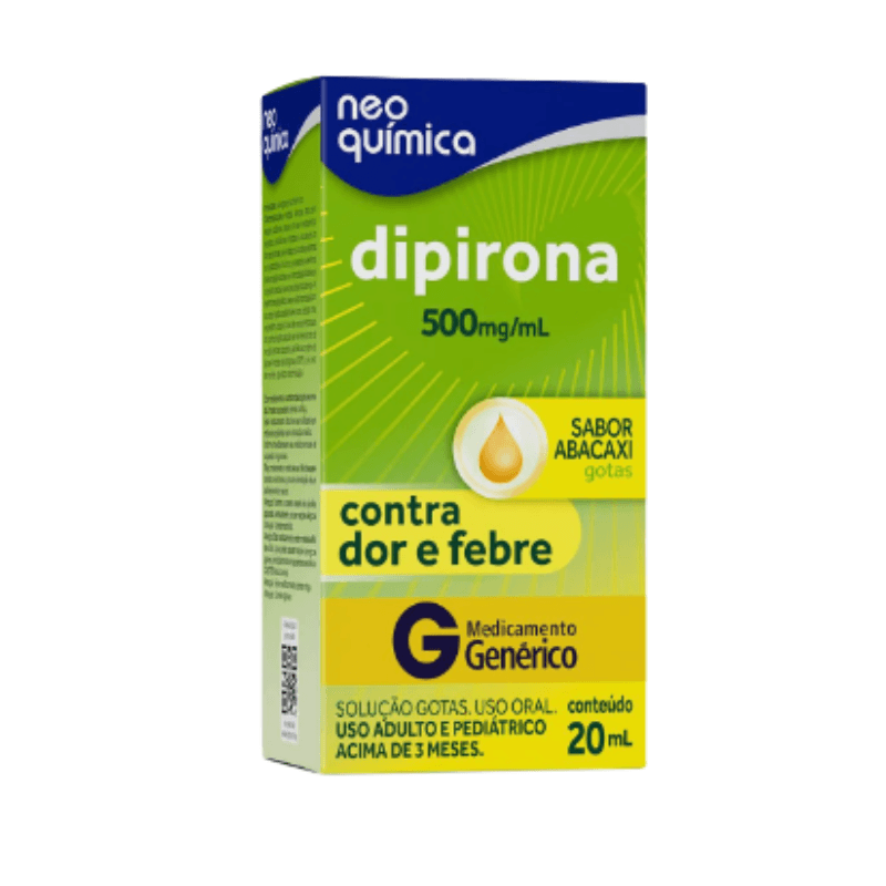 Dipirona Sodica 500Mg/Ml Gotas 20Ml Abacaxi Neo Química