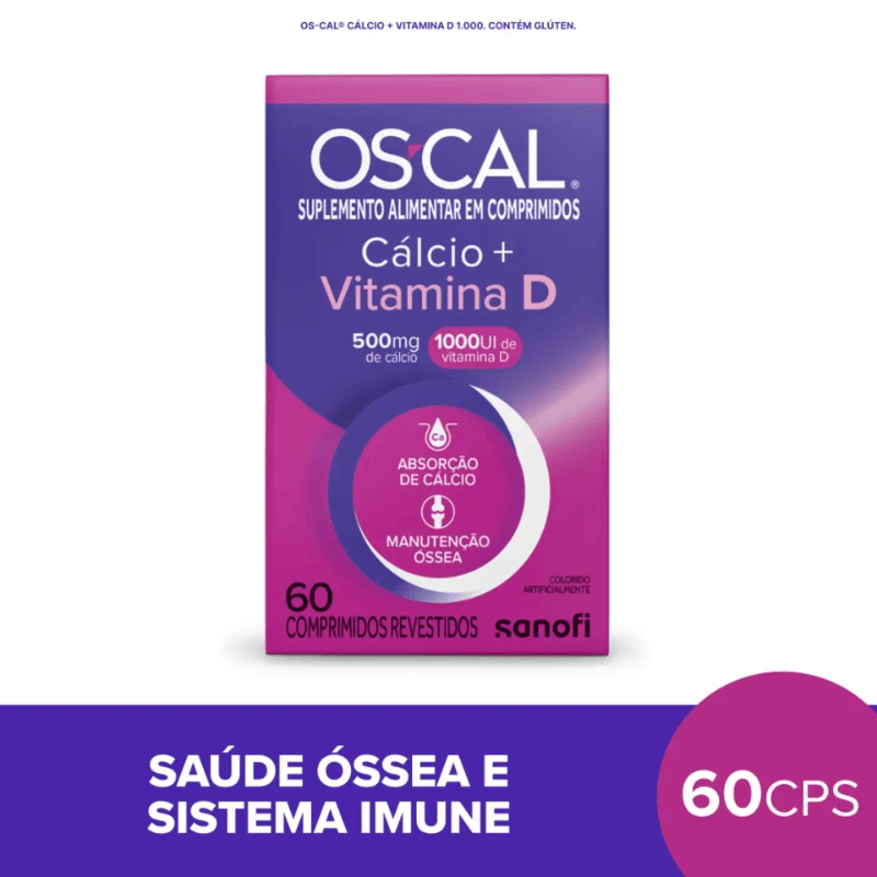 Mobility Os-Cal D 500mg/1000UI com 60 Comprimidos